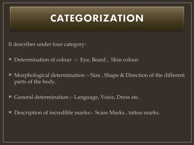 Portrait Parle via Bertillon System By G S Shaktawat | PPTX