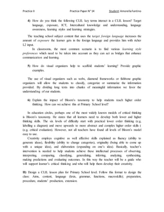 CLIL | DOCX | Nutrition | Healthy Living