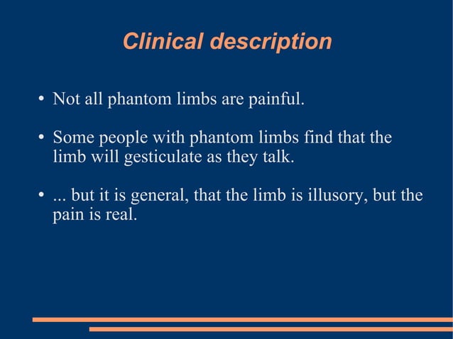 Phantom limb pain | PPT | Physical Therapy | Wellness