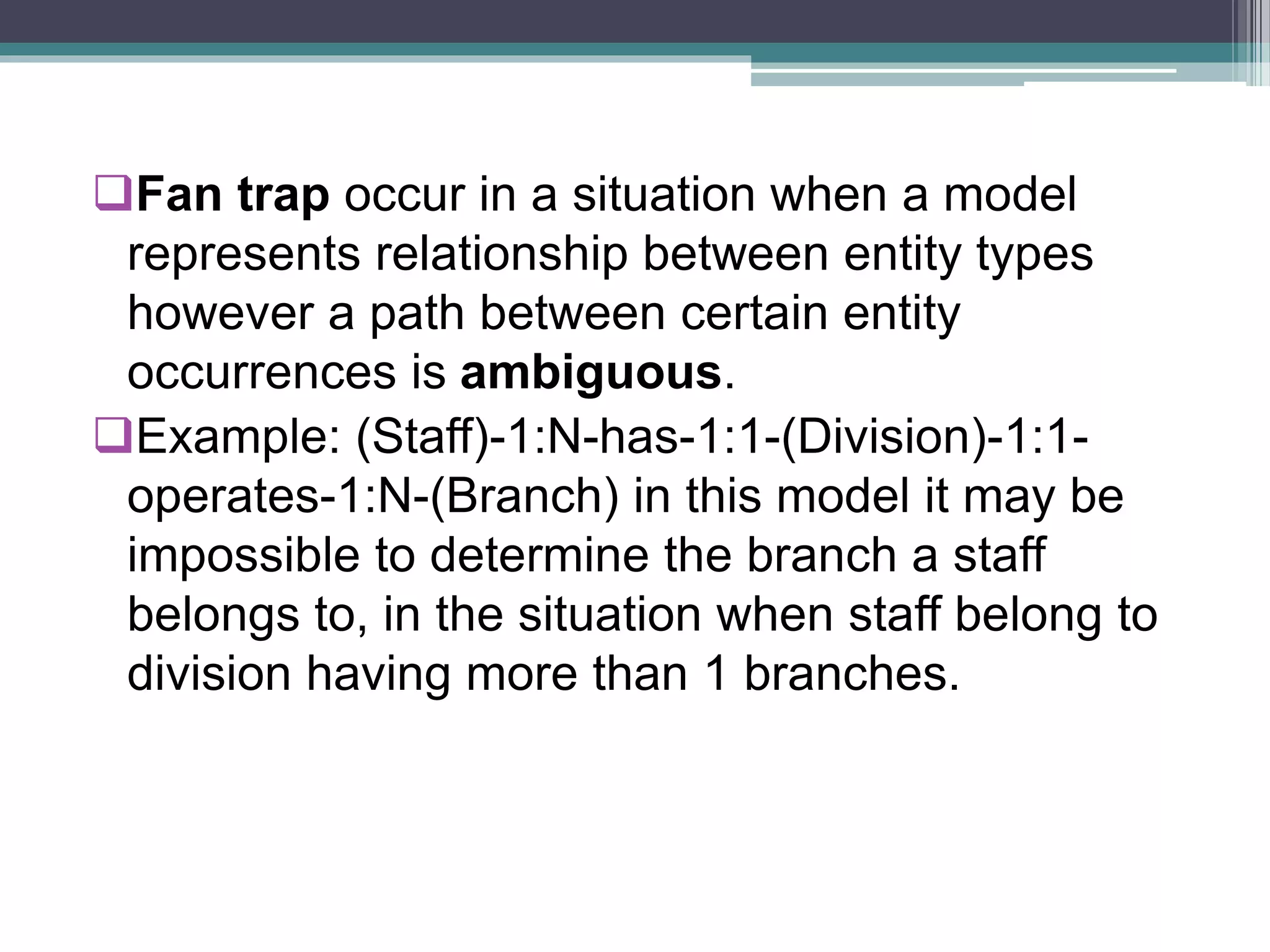 Fan trap database | PPTX | Databases | Computer Software and Applications