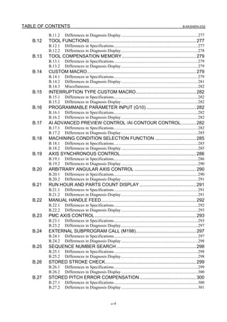 Fanuc 0i operator's manual | PDF