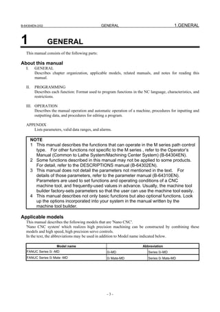 Fanuc 0i operator's manual | PDF