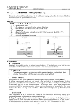 Fanuc 0i operator's manual | PDF