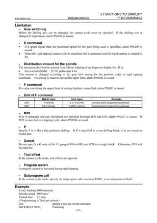 Fanuc 0i operator's manual | PDF