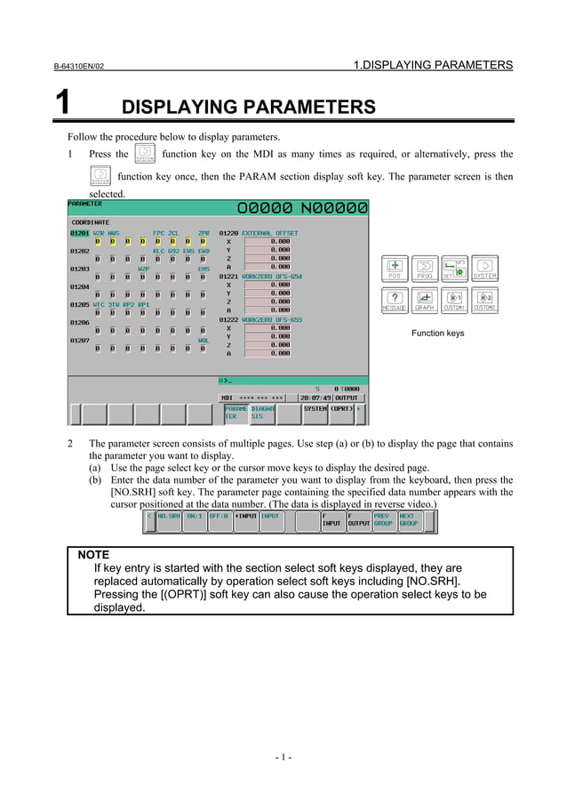 Fanuc 0i parameter manual CNC milling machine | PDF