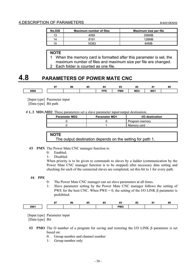 Fanuc 0i parameter manual CNC milling machine | PDF