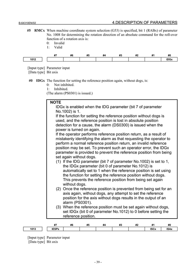 Fanuc 0i parameter manual CNC milling machine | PDF