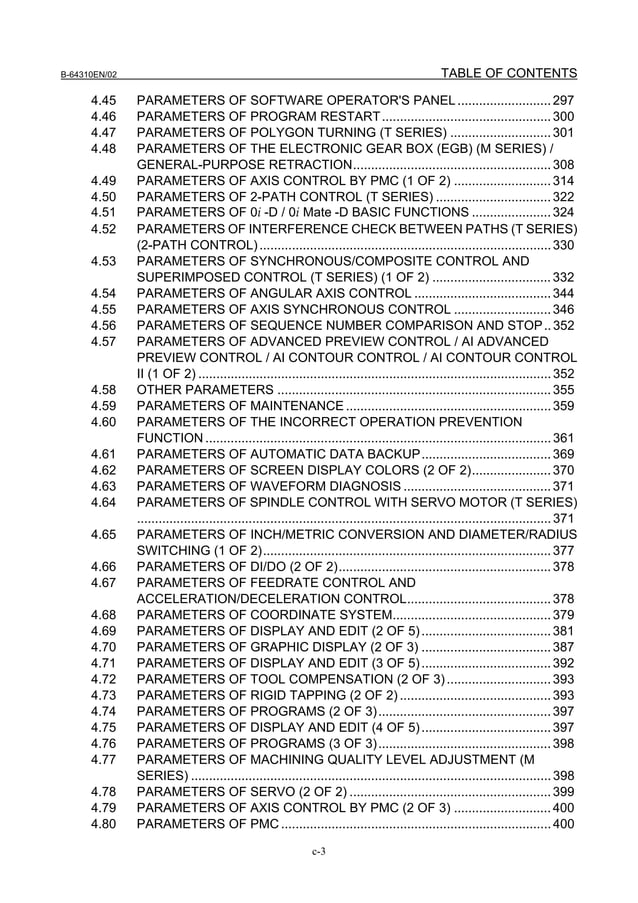 Fanuc 0i parameter manual CNC milling machine | PDF