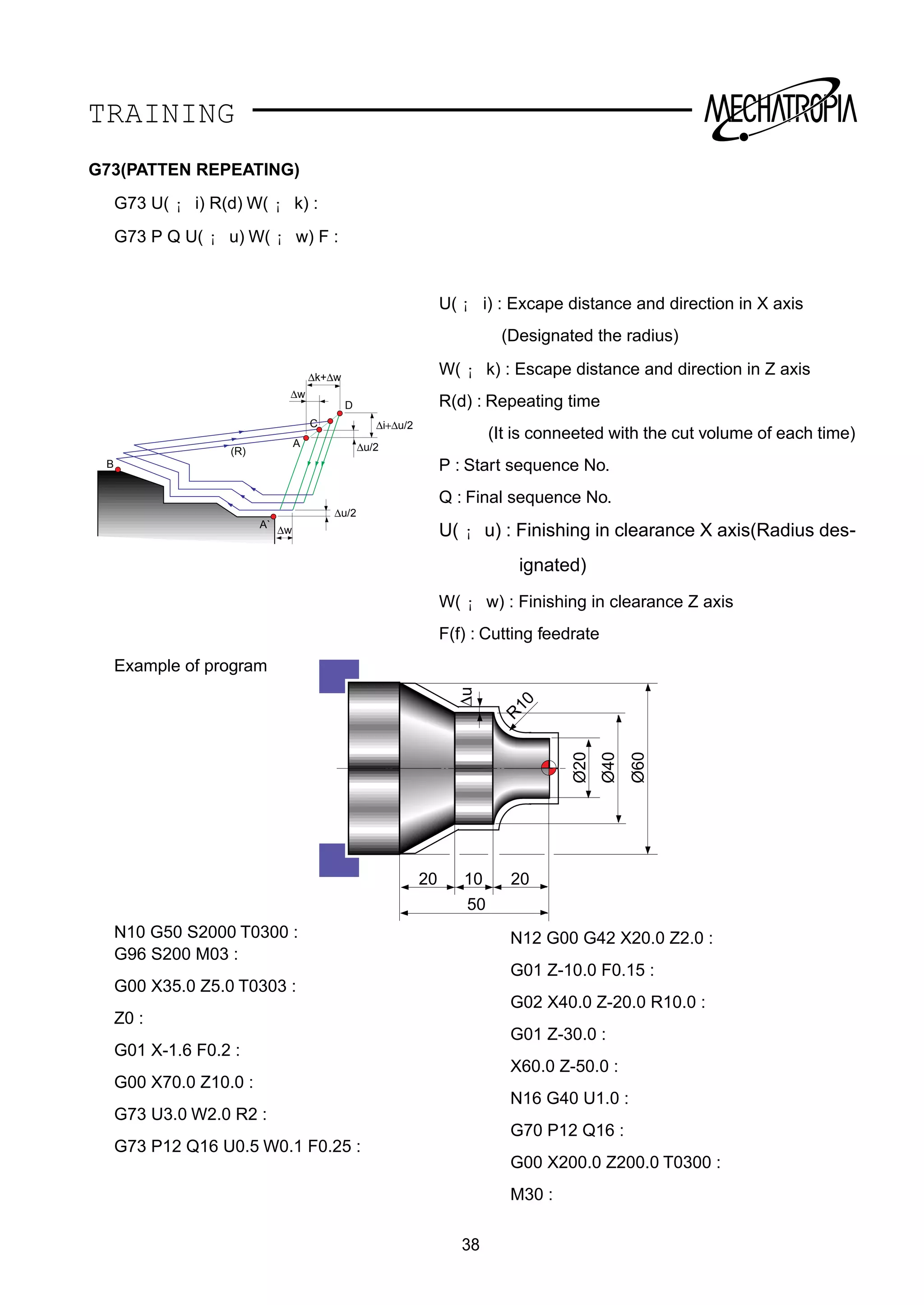 Fanuc ot g code training manual | PDF