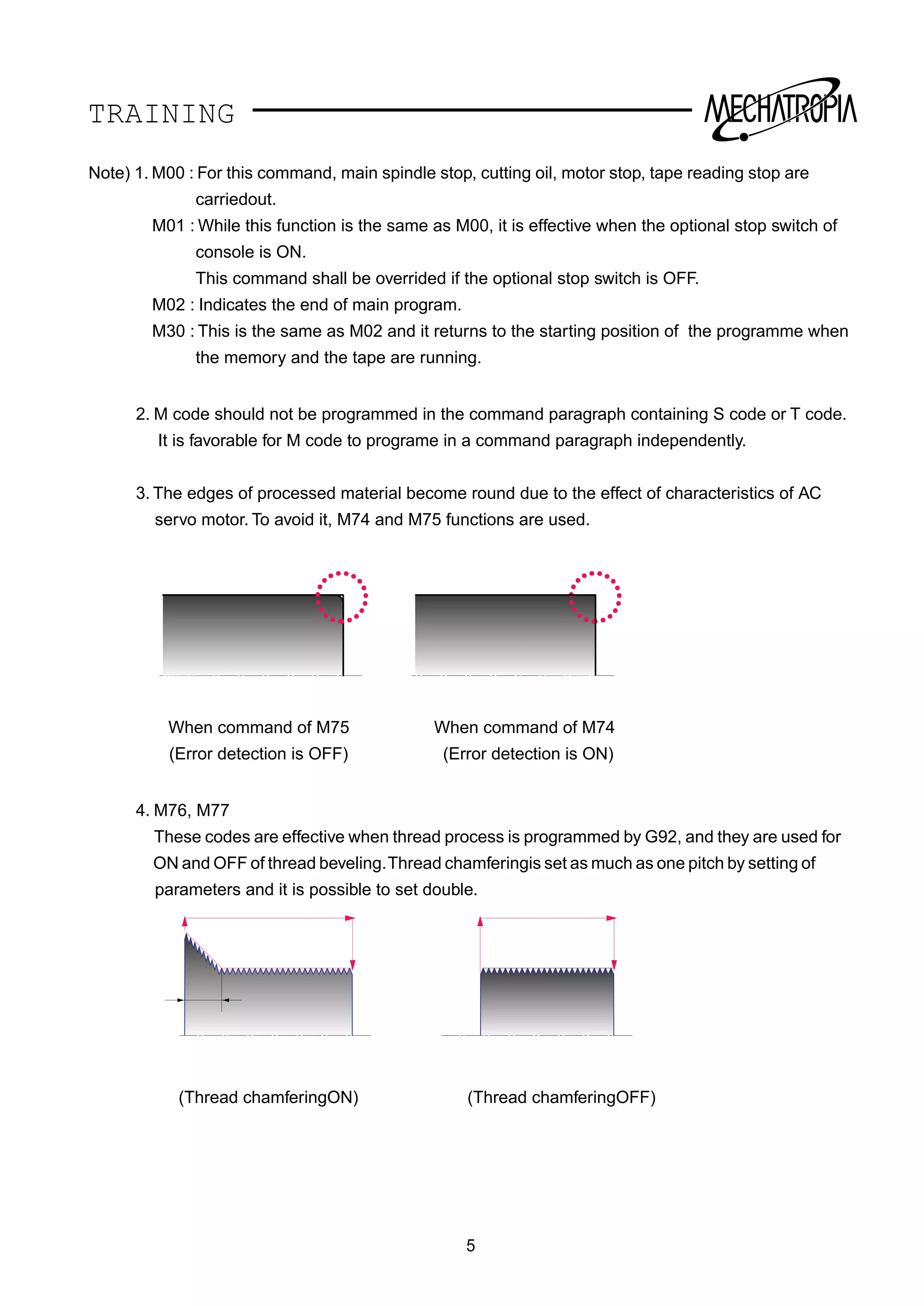 Fanuc ot g code training manual | PDF
