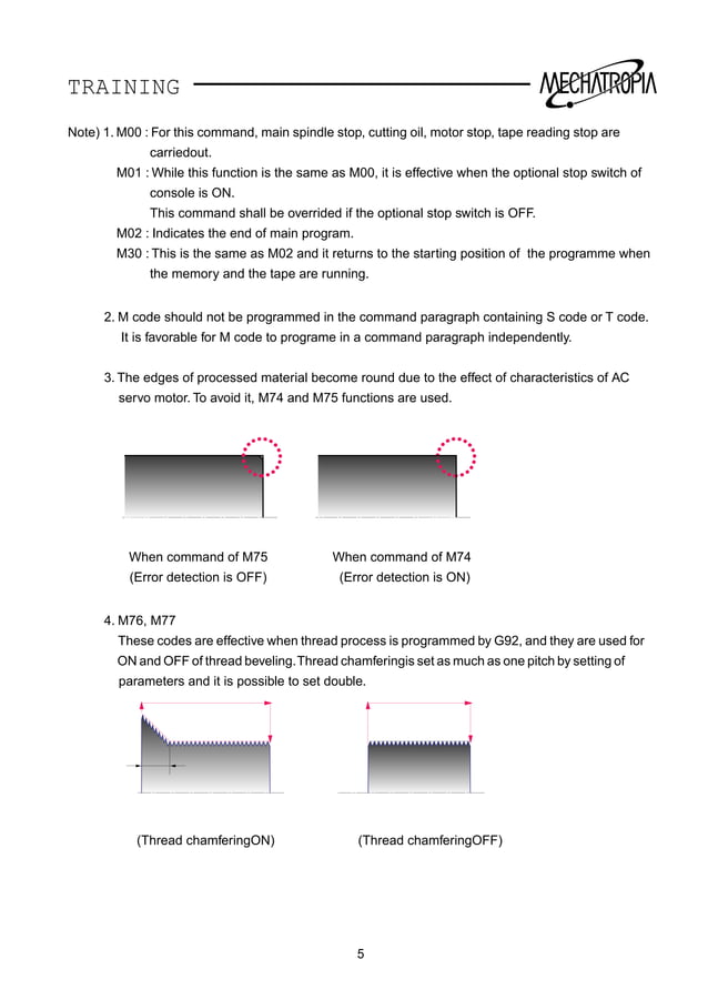 Fanuc ot g code training manual | PDF