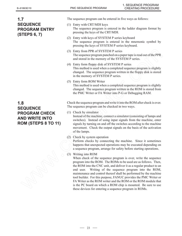 Fanuc pmc programming manual | PDF