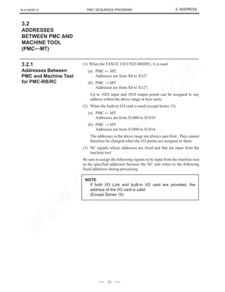 Fanuc pmc programming manual | PDF