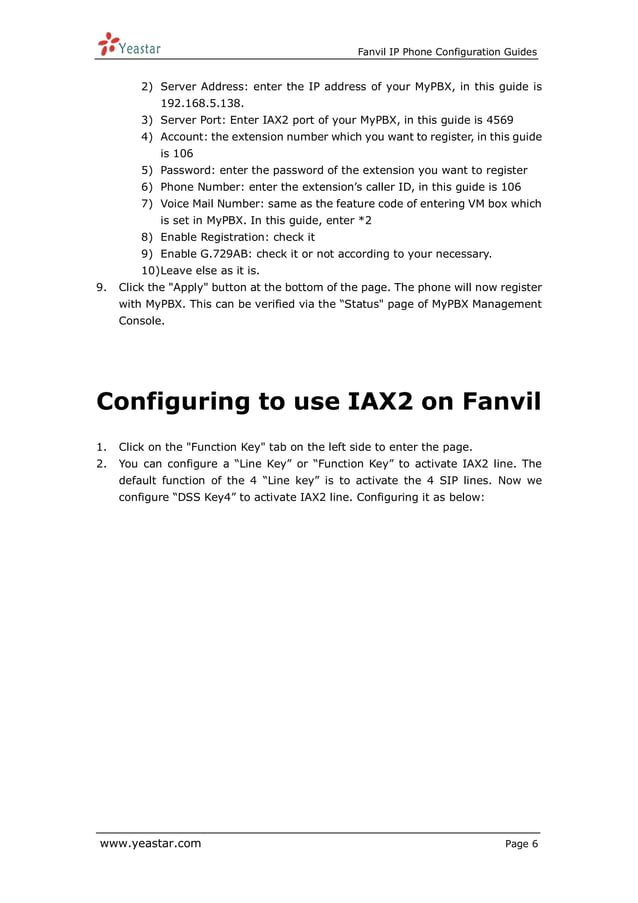 Fanvil Configuration Guides En Pdf