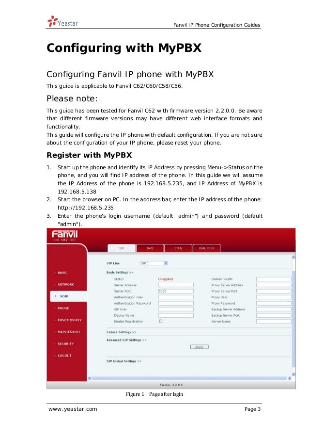 Fanvil Configuration Guides En
