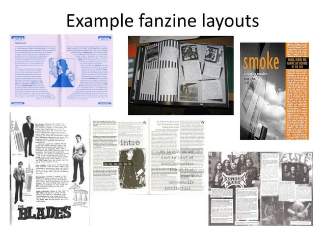 Fanzine font choices/flatplans etc | PPTX