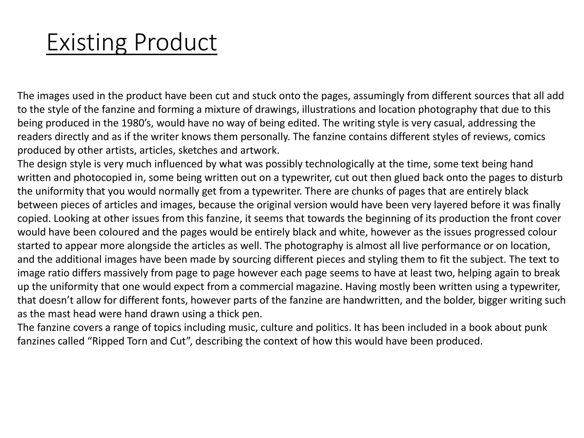 Fanzine pro forma 9 | PPTX | Desktop Publishing | Computer Software and ...