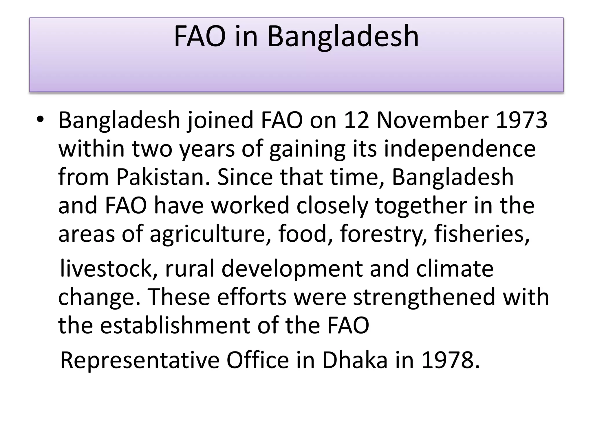 FAO | PPTX | Agriculture | Industries