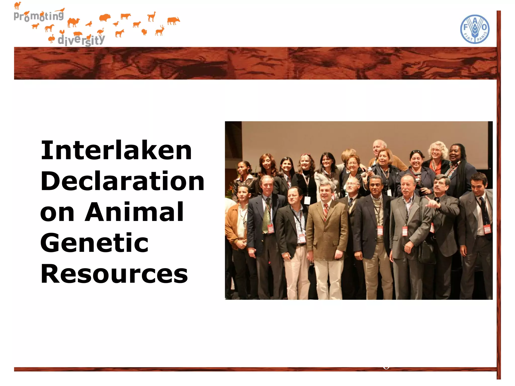 Implementing the Global Plan of Action for Animal Genetic Resources ...