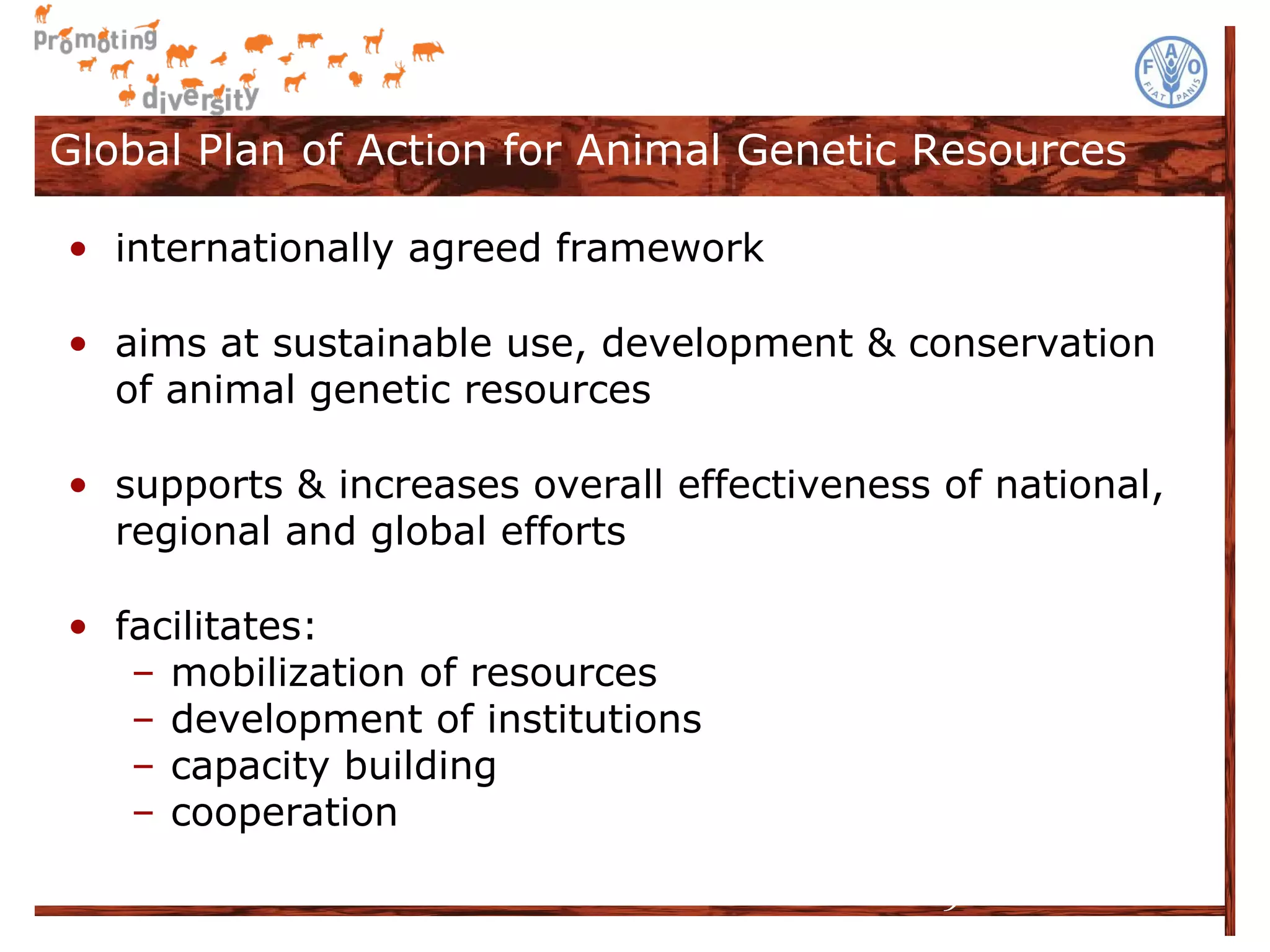 Implementing the Global Plan of Action for Animal Genetic Resources ...