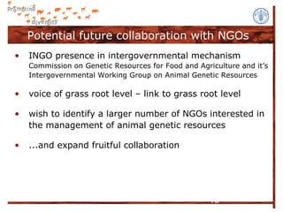 Implementing the Global Plan of Action for Animal Genetic Resources ...