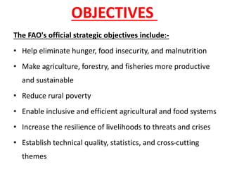 food and agricultural organization (FAO) | PDF