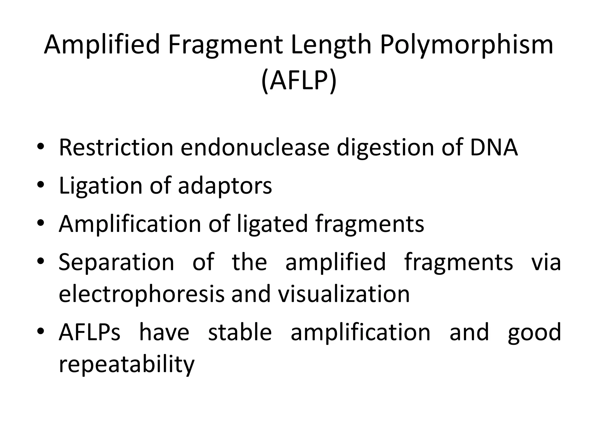 Application of Genetic Analyzer in AFLP Technique | PDF