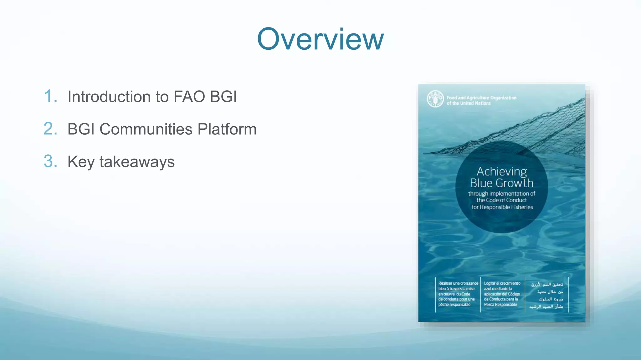 FAO’s Blue Growth Initiative | PPTX | Non-Profit Organizations | Industries