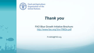 FAO’s Blue Growth Initiative | PPTX | Non-Profit Organizations | Industries