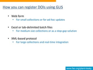 FAO DOI presentation by Marco Marsella | PDF