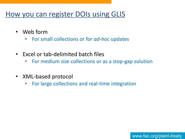 FAO DOI presentation by Marco Marsella | PDF