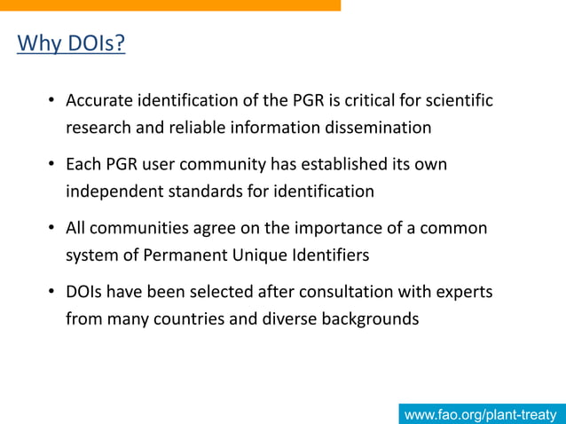 FAO DOI presentation by Marco Marsella | PDF