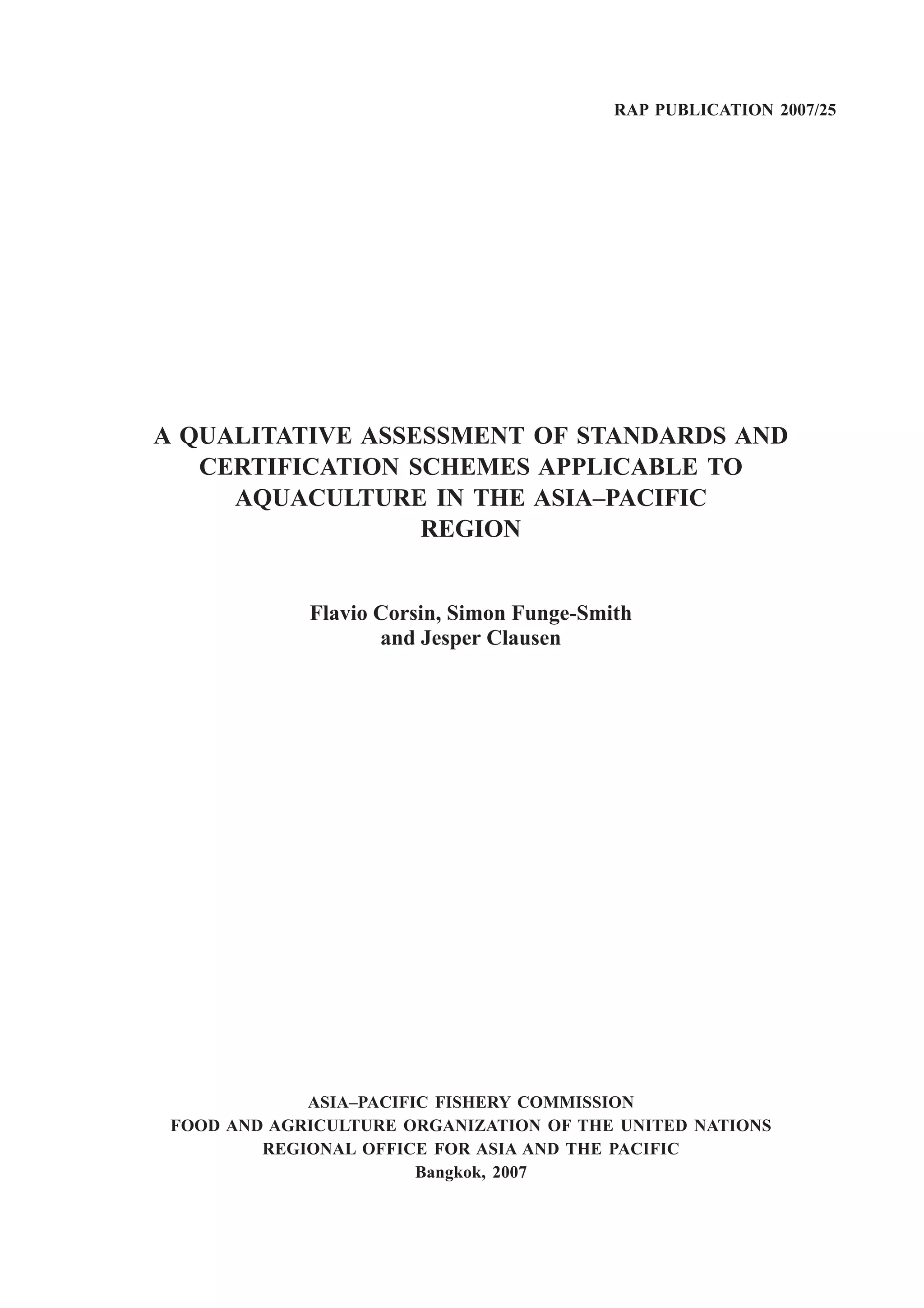 Fao, food certification scheme | PDF