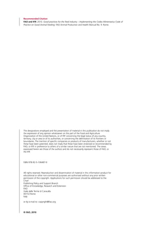 FAO-IFIF Feed Manual English 2010 | PDF