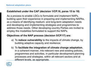Paris Agreement and the NAP process Global Capacity Development | PPT