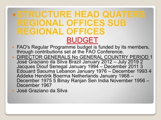 FAO - FOOD AND AGRICULTURE ORGANIZATION -Power Point Presentation | PPTX