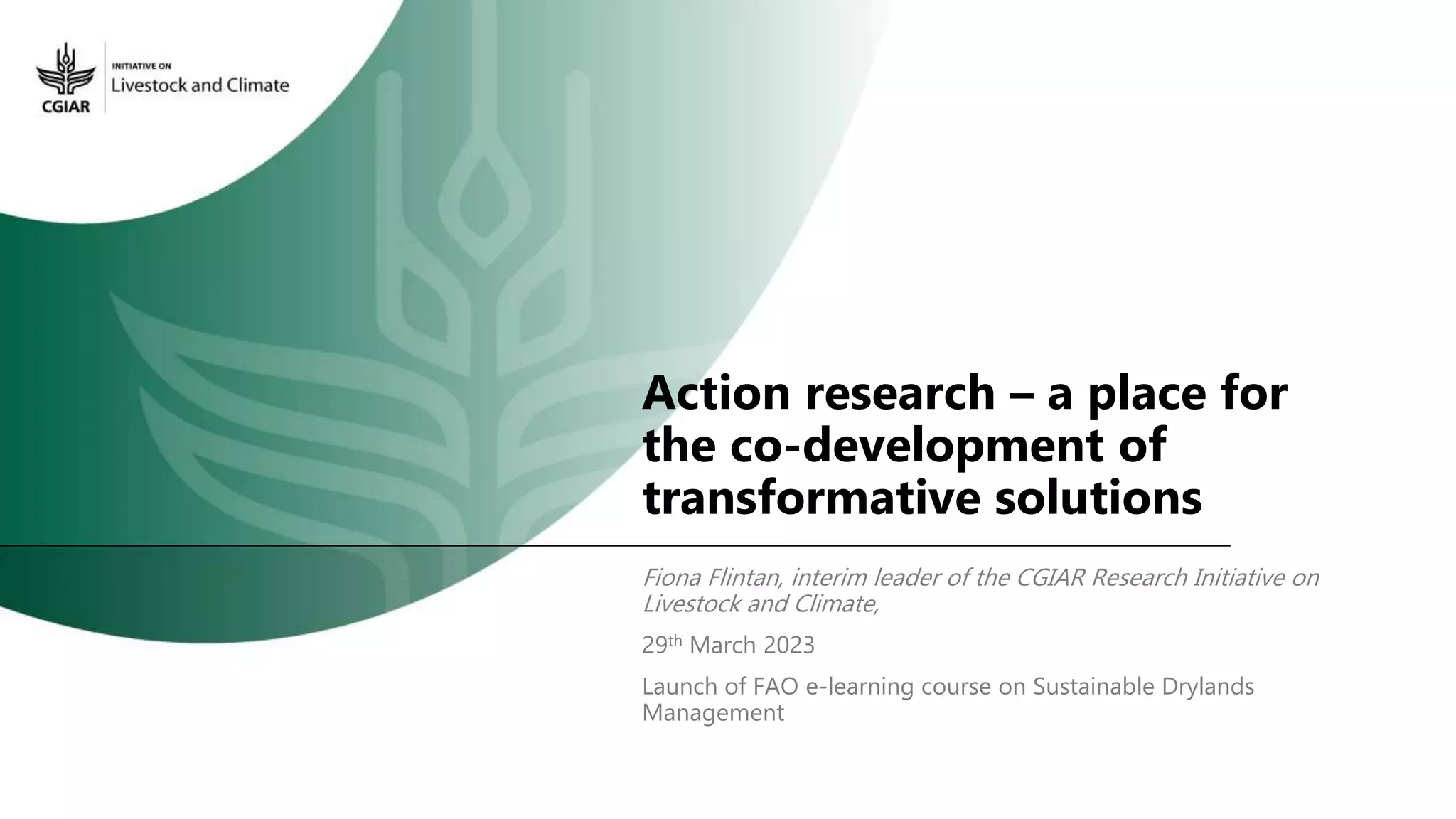 Action research – a place for the co-development of transformative ...