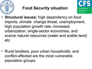 Impacts of the Recent Development in the region on Food Security: Case ...