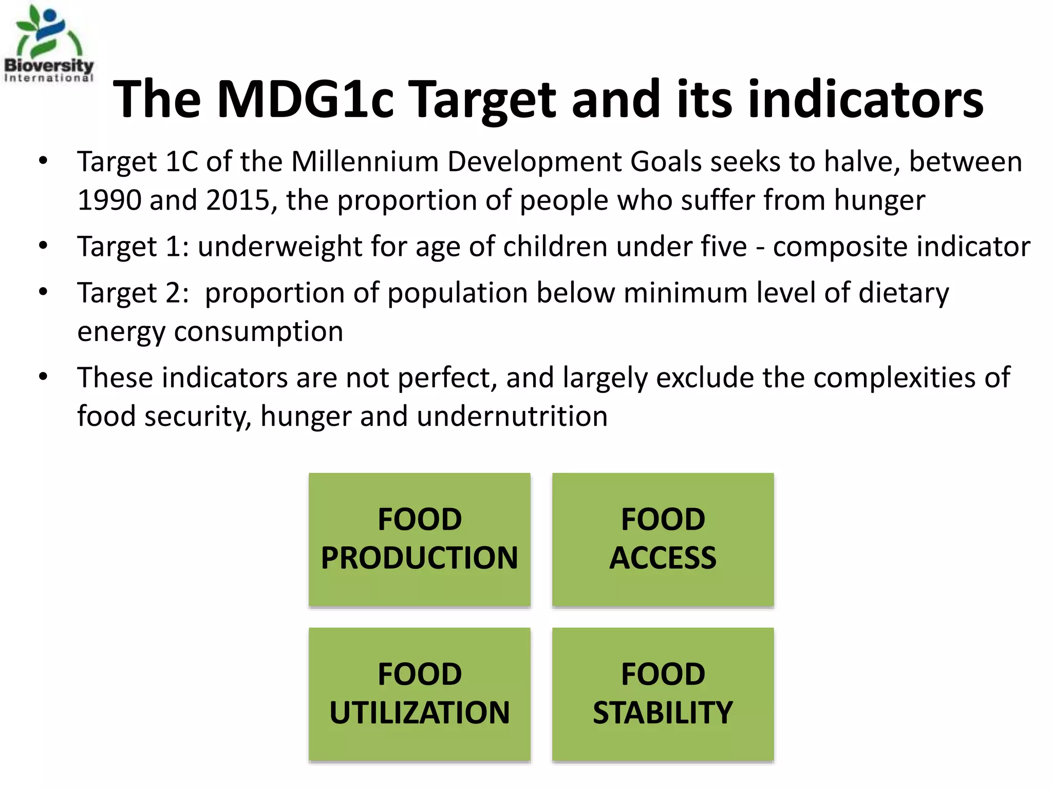 Ensuring agricultural biodiversity and nutrition remain central to ...