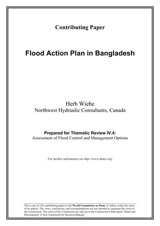 Bangladesh Flood Action Plan | PDF