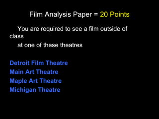 FIlm Analysis Paper | PPT