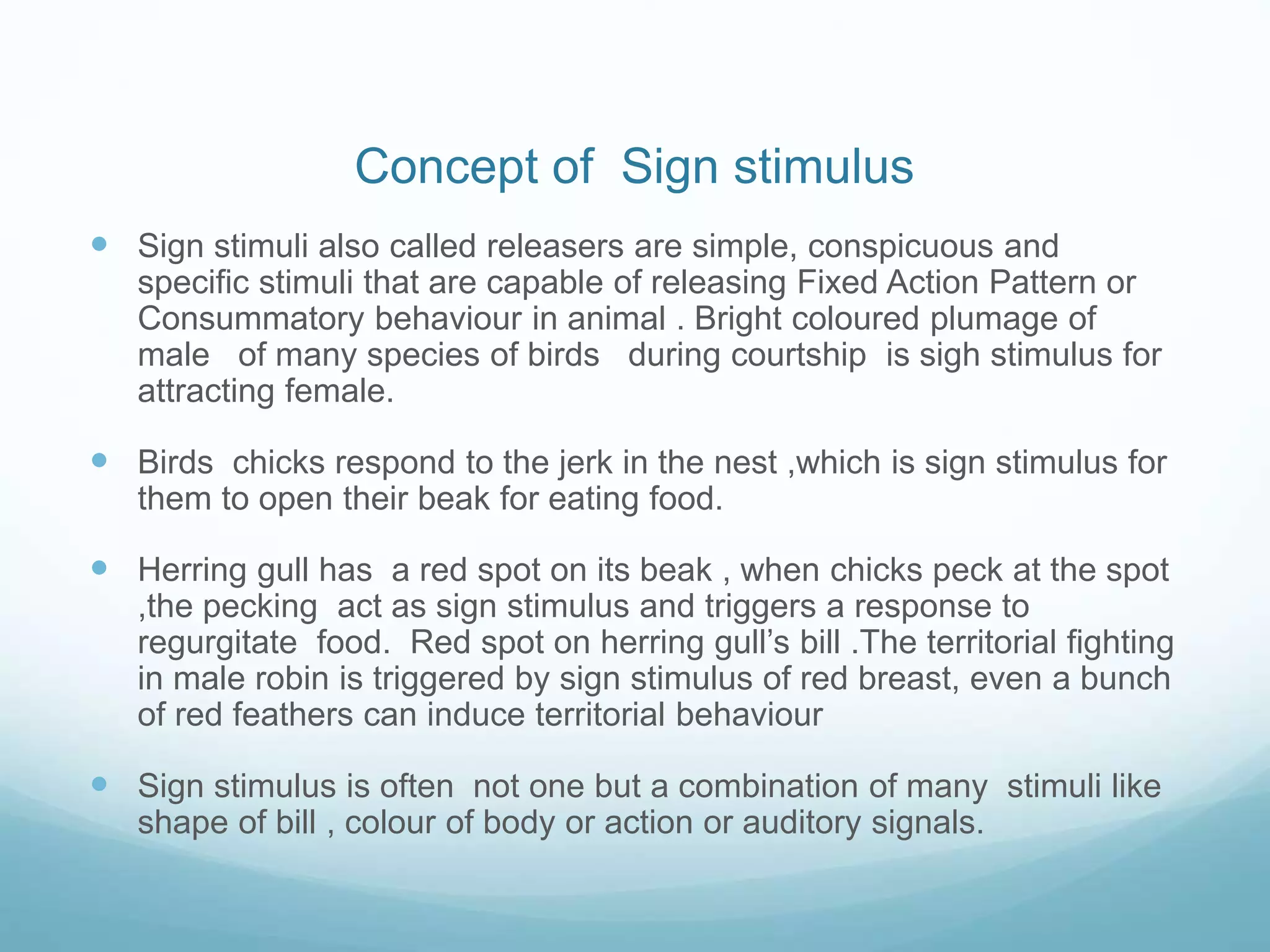 Concepts of Ethology | PPTX