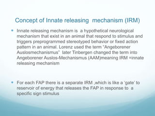Concepts of Ethology | PPTX