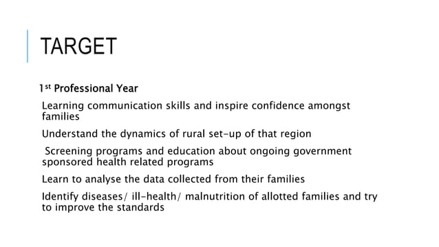 Family Adoption Programme first year mbbs.pptx | Education