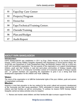 Fapa bangladesh of anuel report | PDF