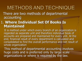 departmental accounting | PPT