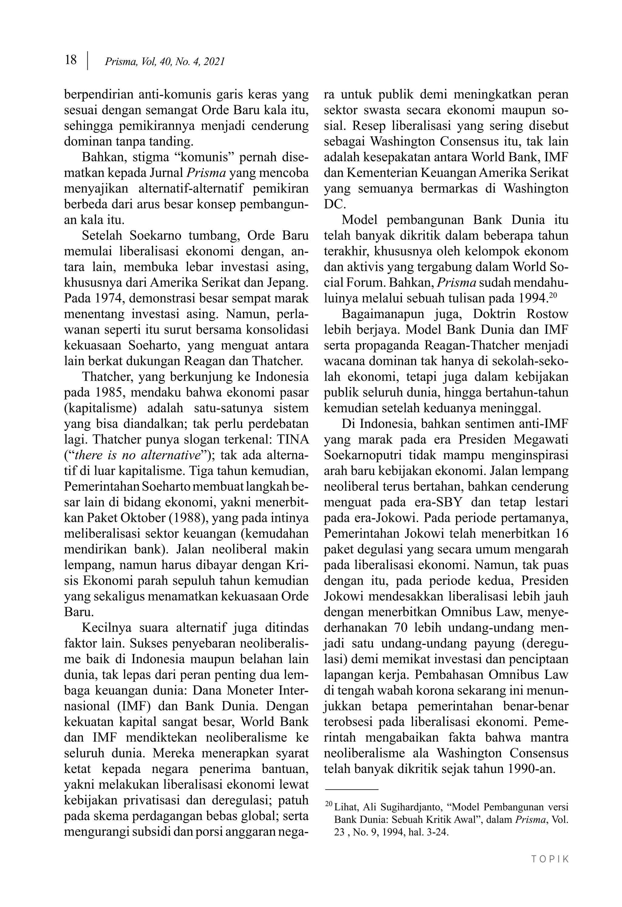 Prisma vol. 40, no. 4, 2021 edisi 50 tahun prisma | PDF