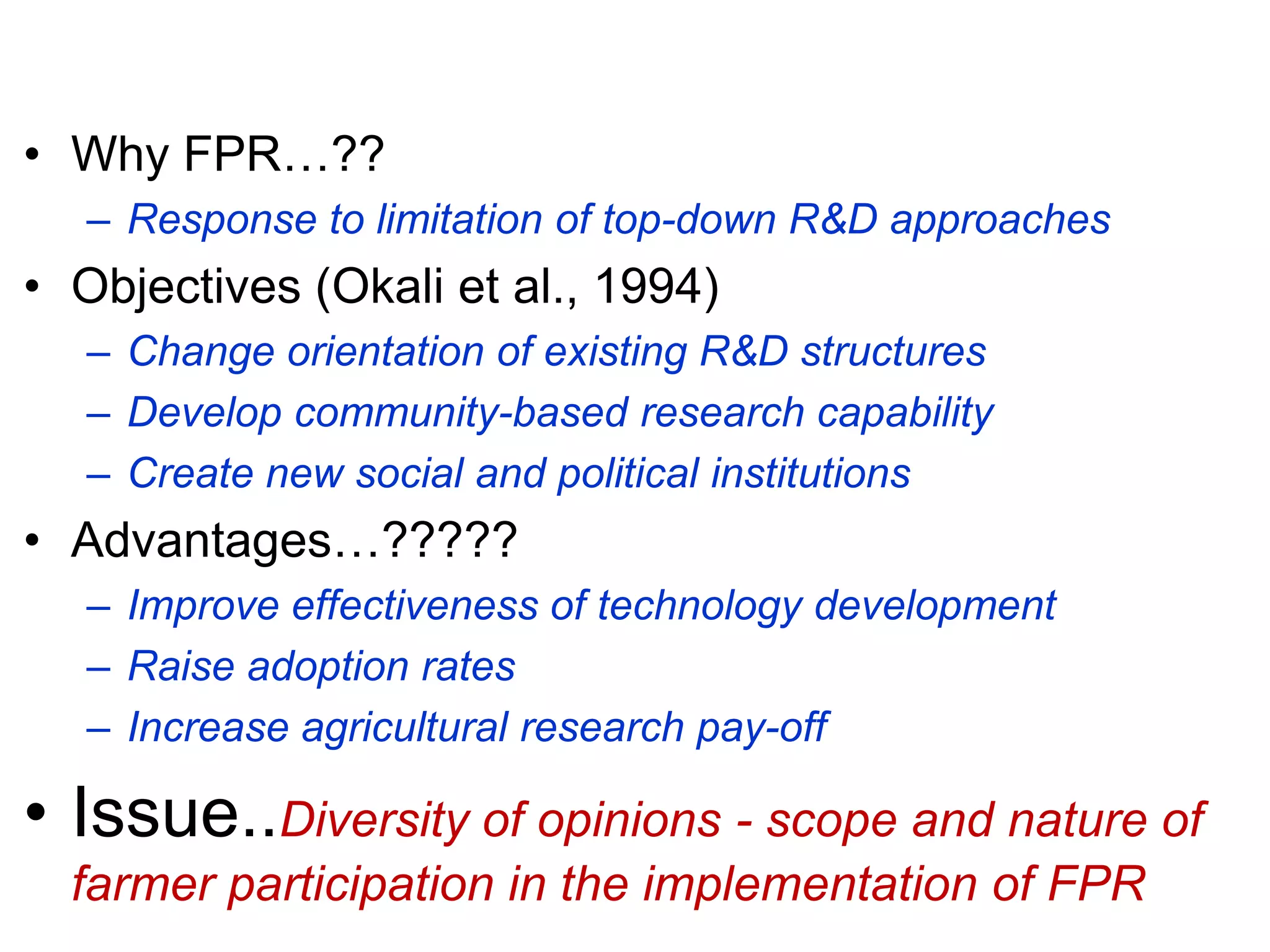 Farmer-participatory research and development for improving feed supply ...