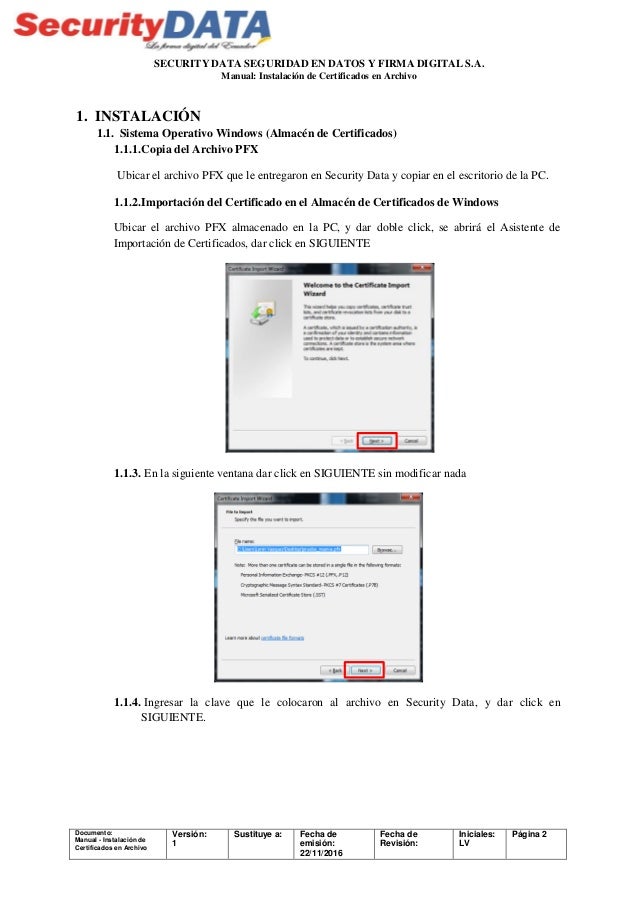 FAQ de firma electrónica de Security Data