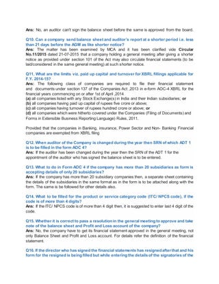 FAQs on Annual Filing | PDF | Business Accounting & Finance | Business